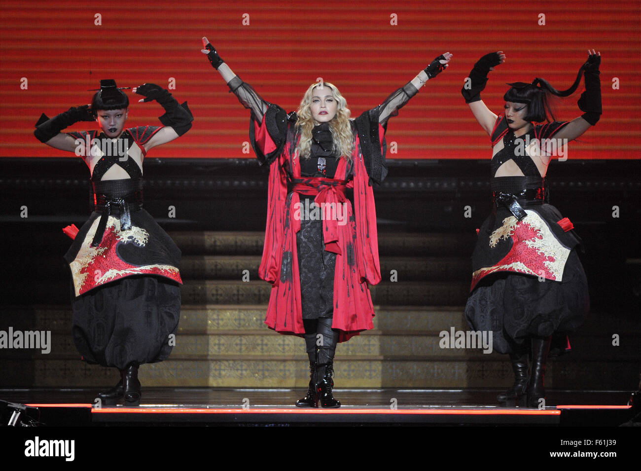 Madonna performing live in concert on her Rebel Heart Tour at the ...