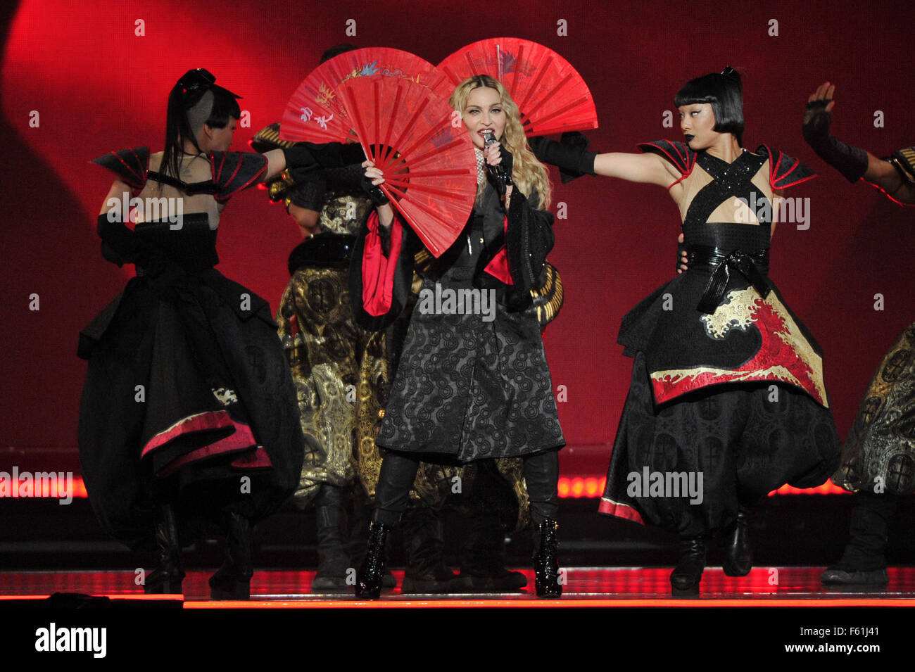 Madonna performing live in concert on her Rebel Heart Tour at the ...