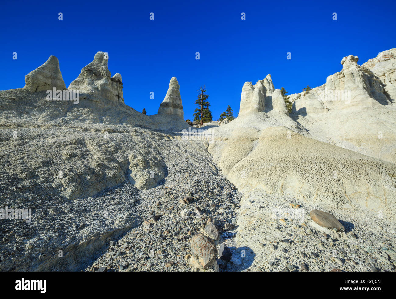 eroded pinnacles of volcanic ash and tertiary sediments in the white ...