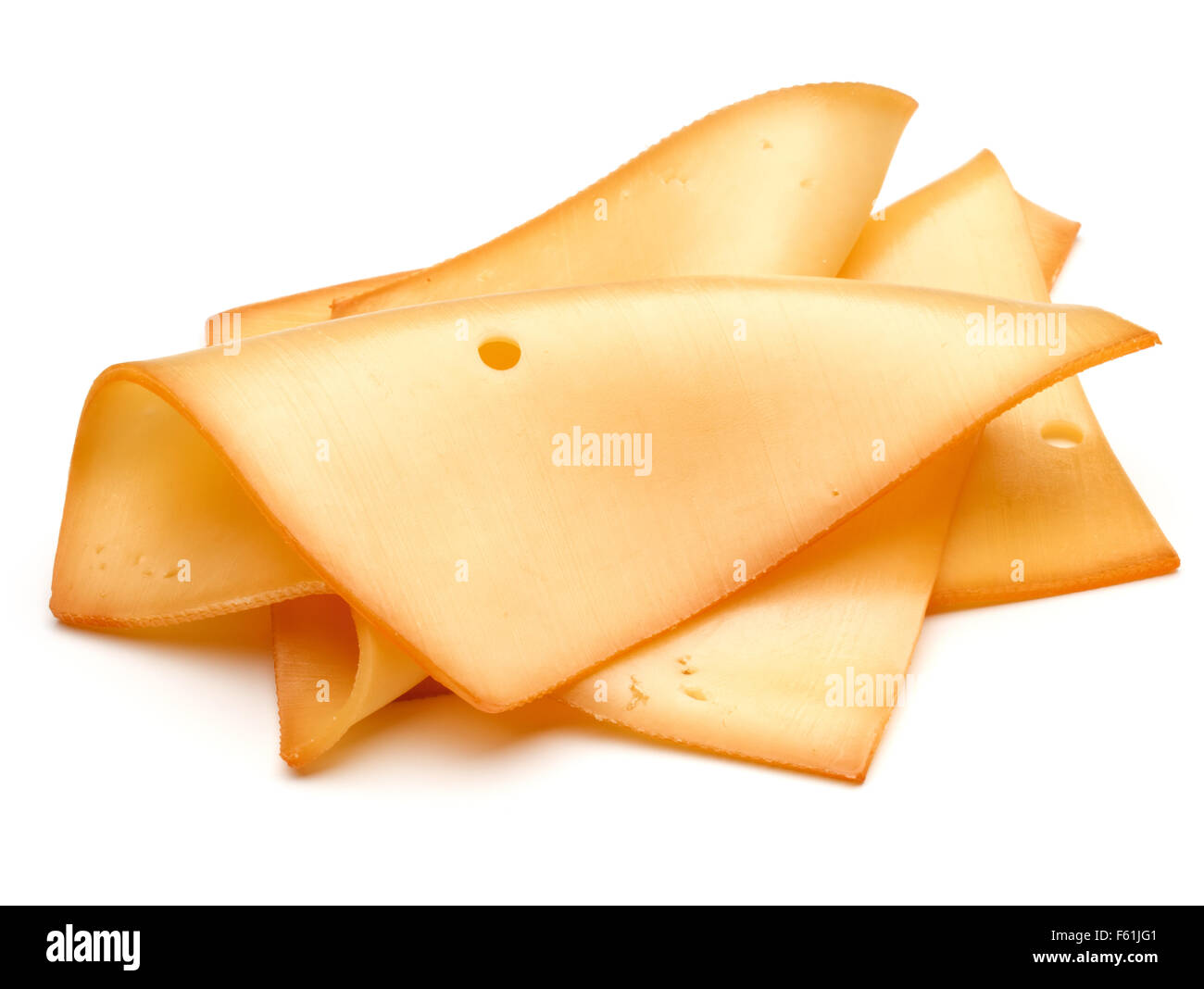 cheese slices isolated on white background cutout Stock Photo - Alamy