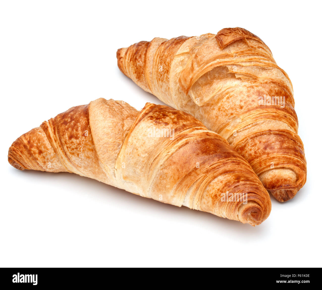 Croissant or crescent roll isolated on white background cutout Stock ...