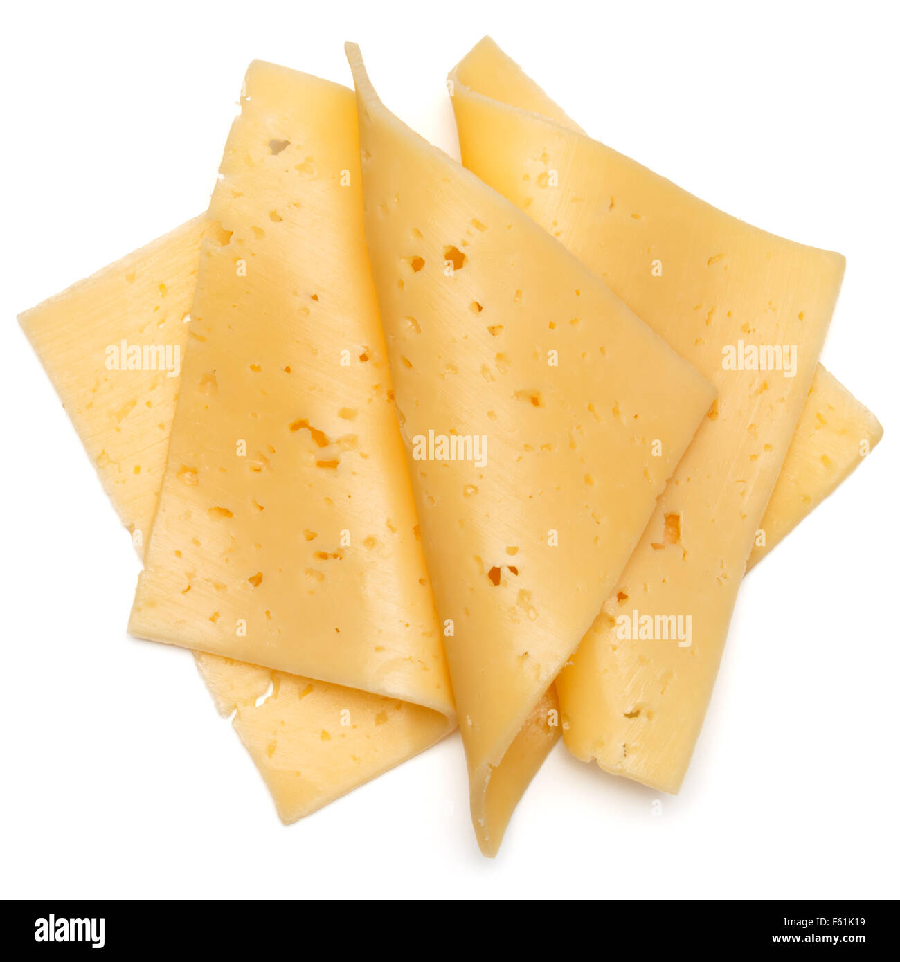 cheese slices isolated on white background cutout Stock Photo - Alamy