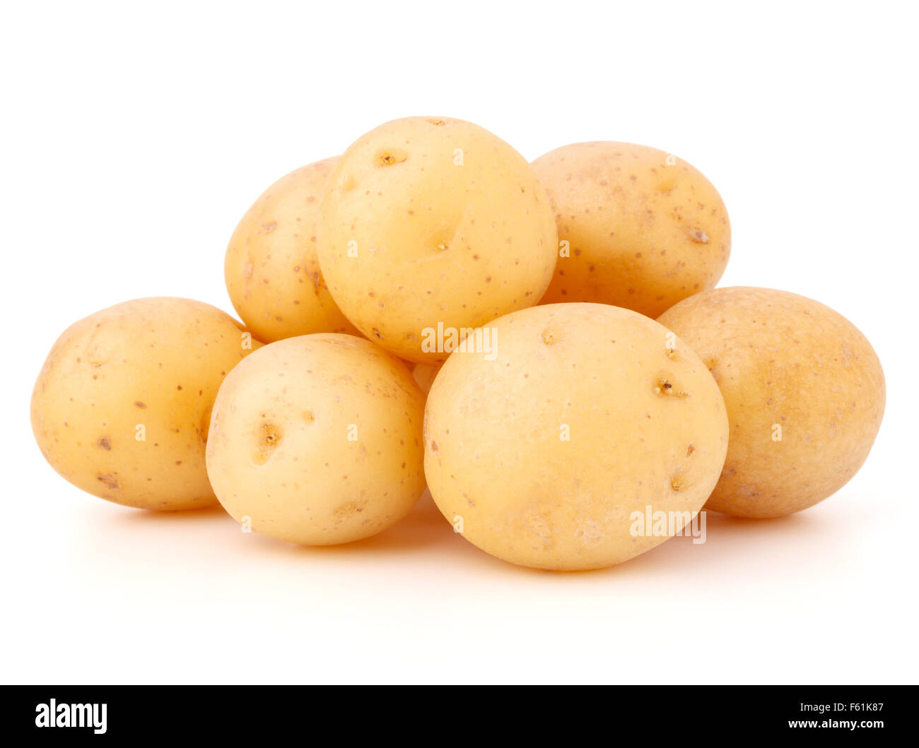 new potato tuber isolated on white background cutout Stock Photo - Alamy