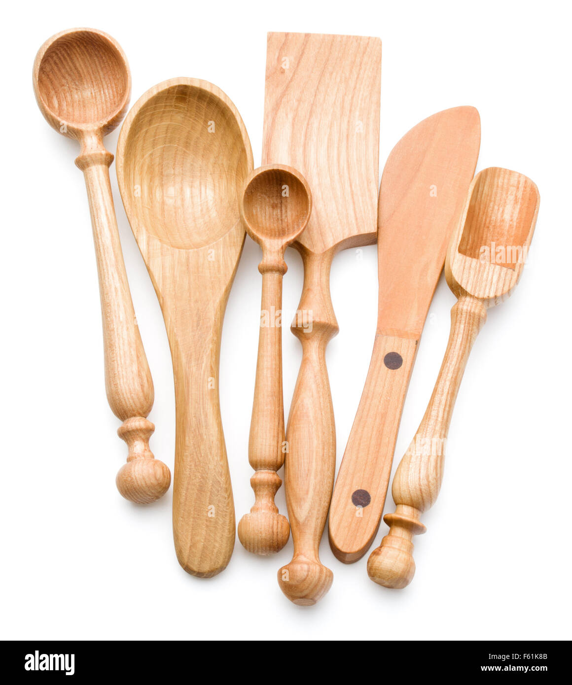 Carving wooden spoon isolated on white background cutout Stock Photo ...