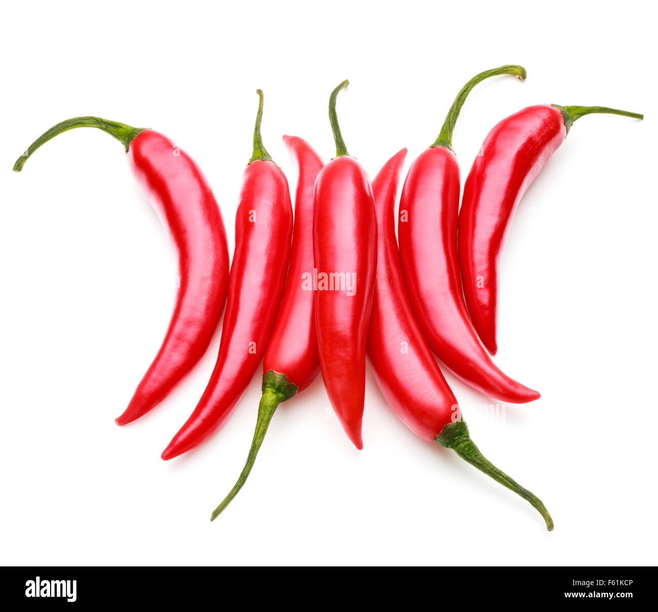red chili or chilli cayenne pepper isolated on white background cutout ...