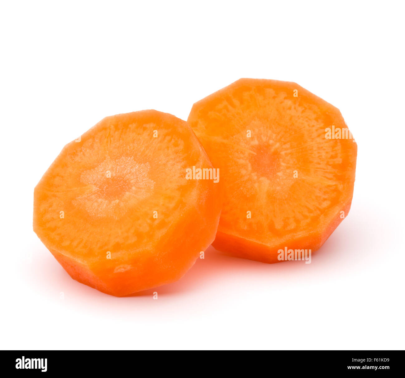 Chopped carrot slices isolated on white background cutout Stock Photo ...