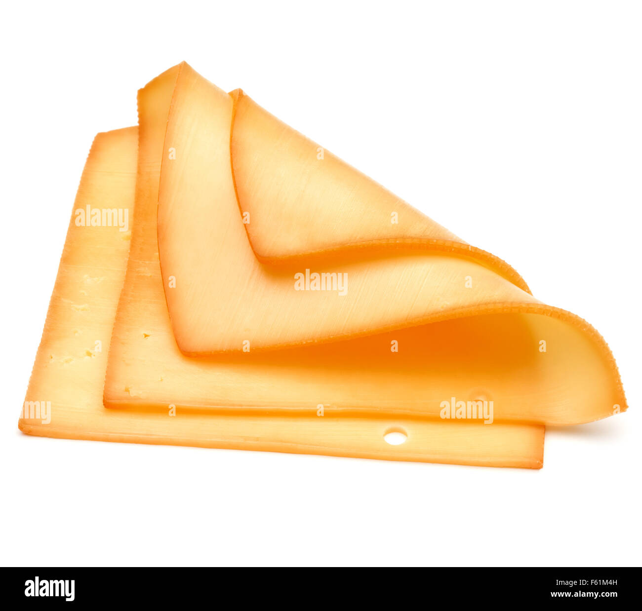 cheese slices isolated on white background cutout Stock Photo - Alamy