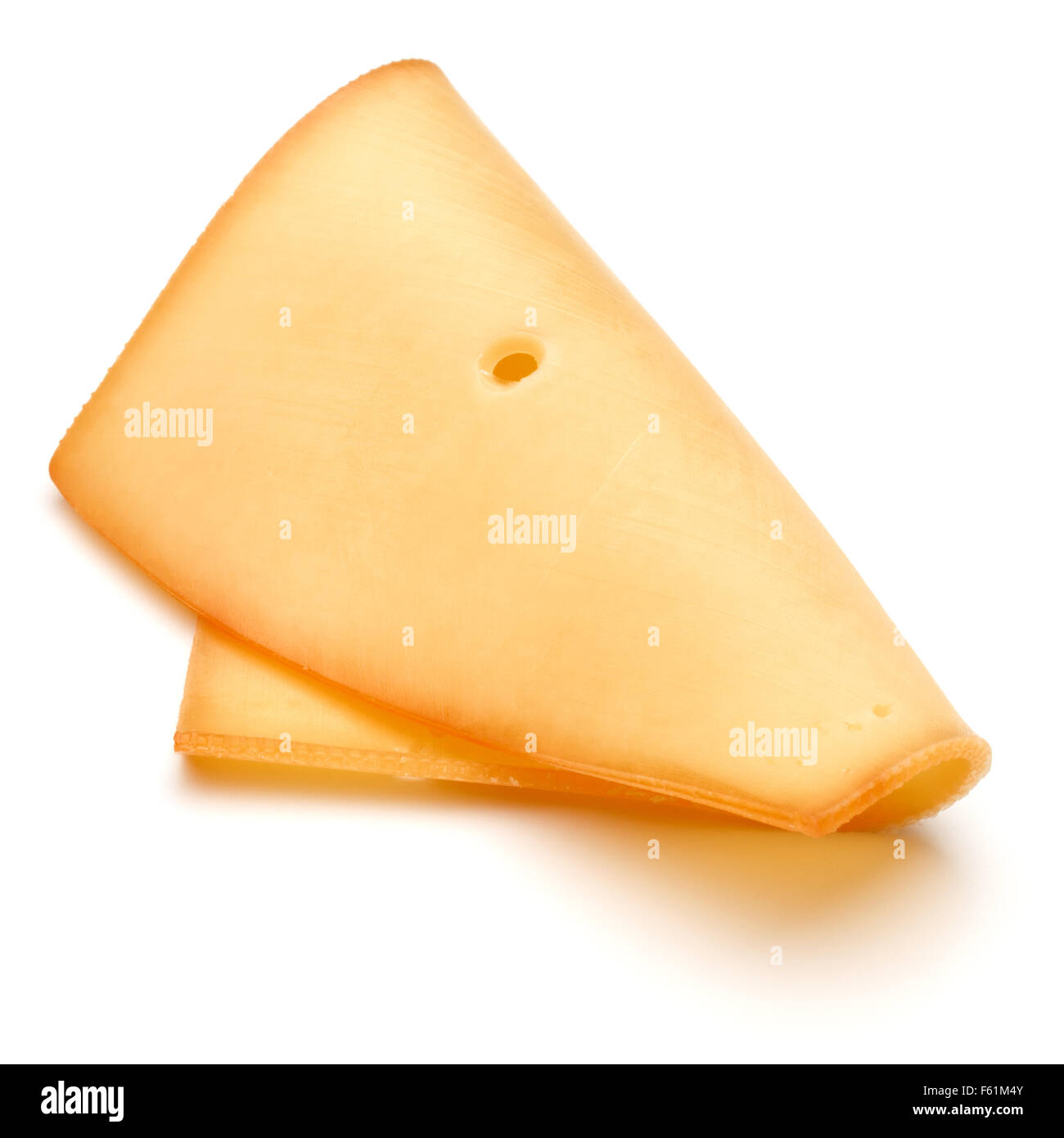 cheese slice isolated on white background cutout Stock Photo - Alamy