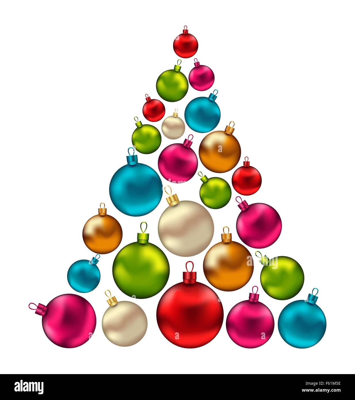 Colorful christmas tree balls Cut Out Stock Images & Pictures - Alamy
