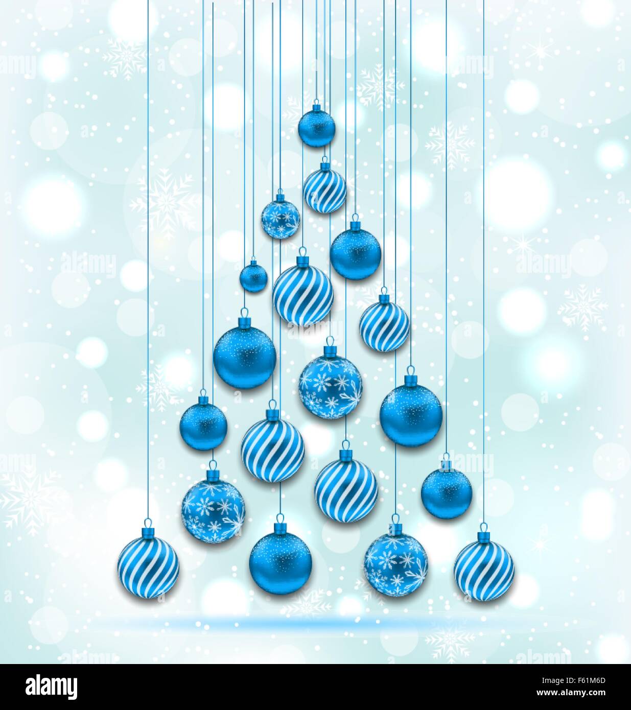 New Year Abstract Tree made in Hanging Balls Stock Vector Image & Art ...