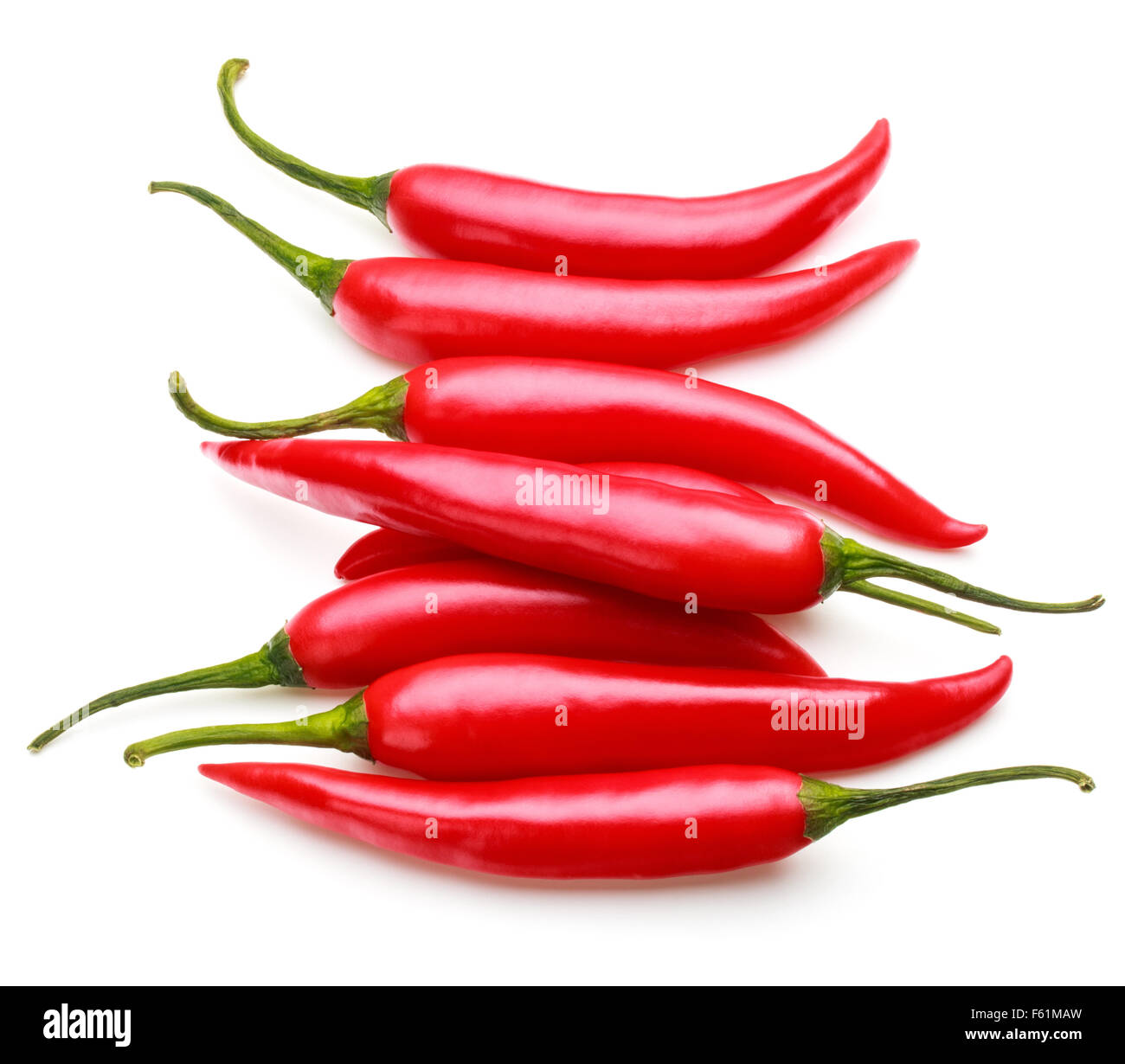 red chili or chilli cayenne pepper isolated on white background cutout ...