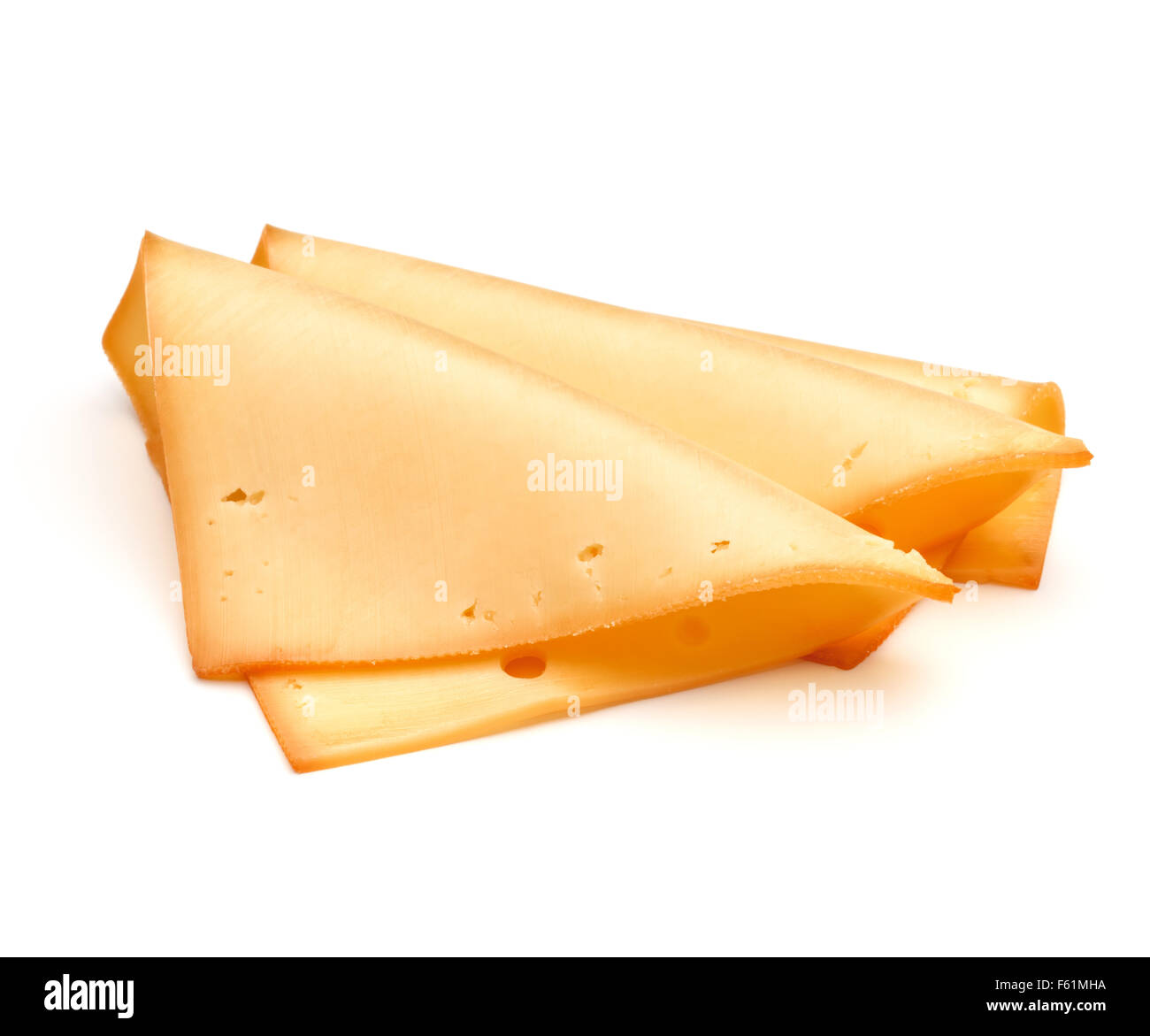 cheese slices isolated on white background cutout Stock Photo - Alamy