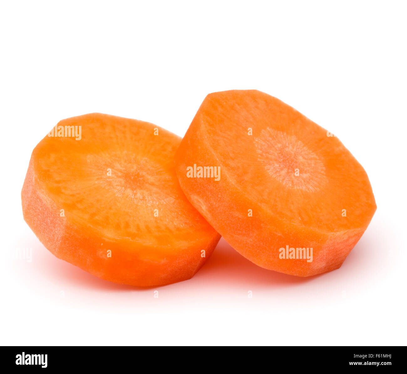 Chopped carrot slices isolated on white background cutout Stock Photo ...
