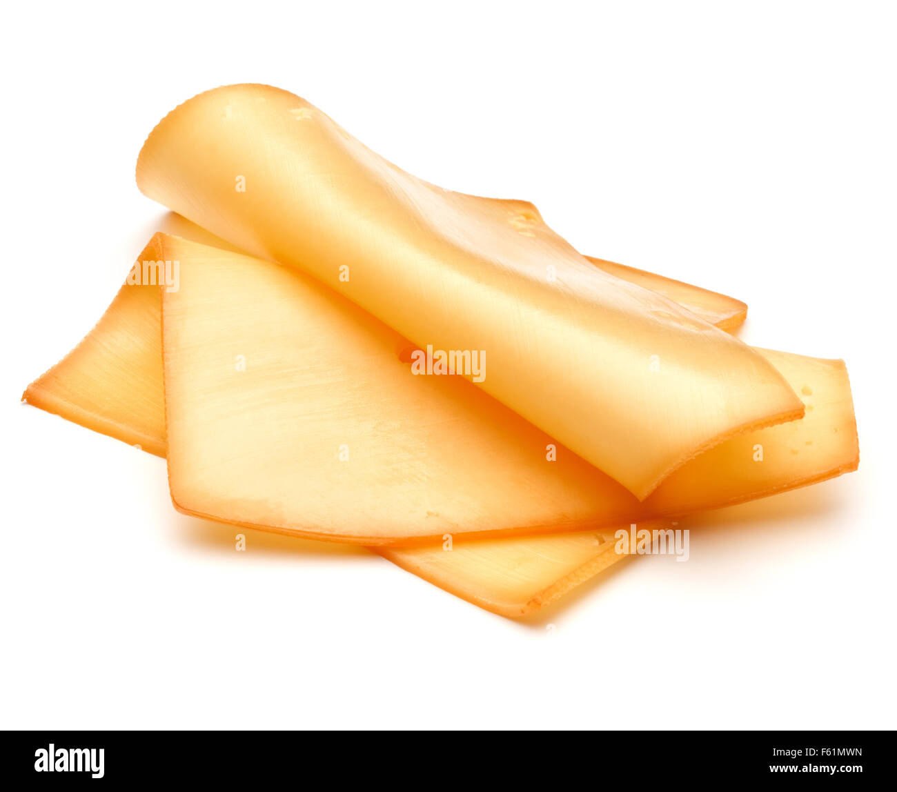 cheese slices isolated on white background cutout Stock Photo - Alamy