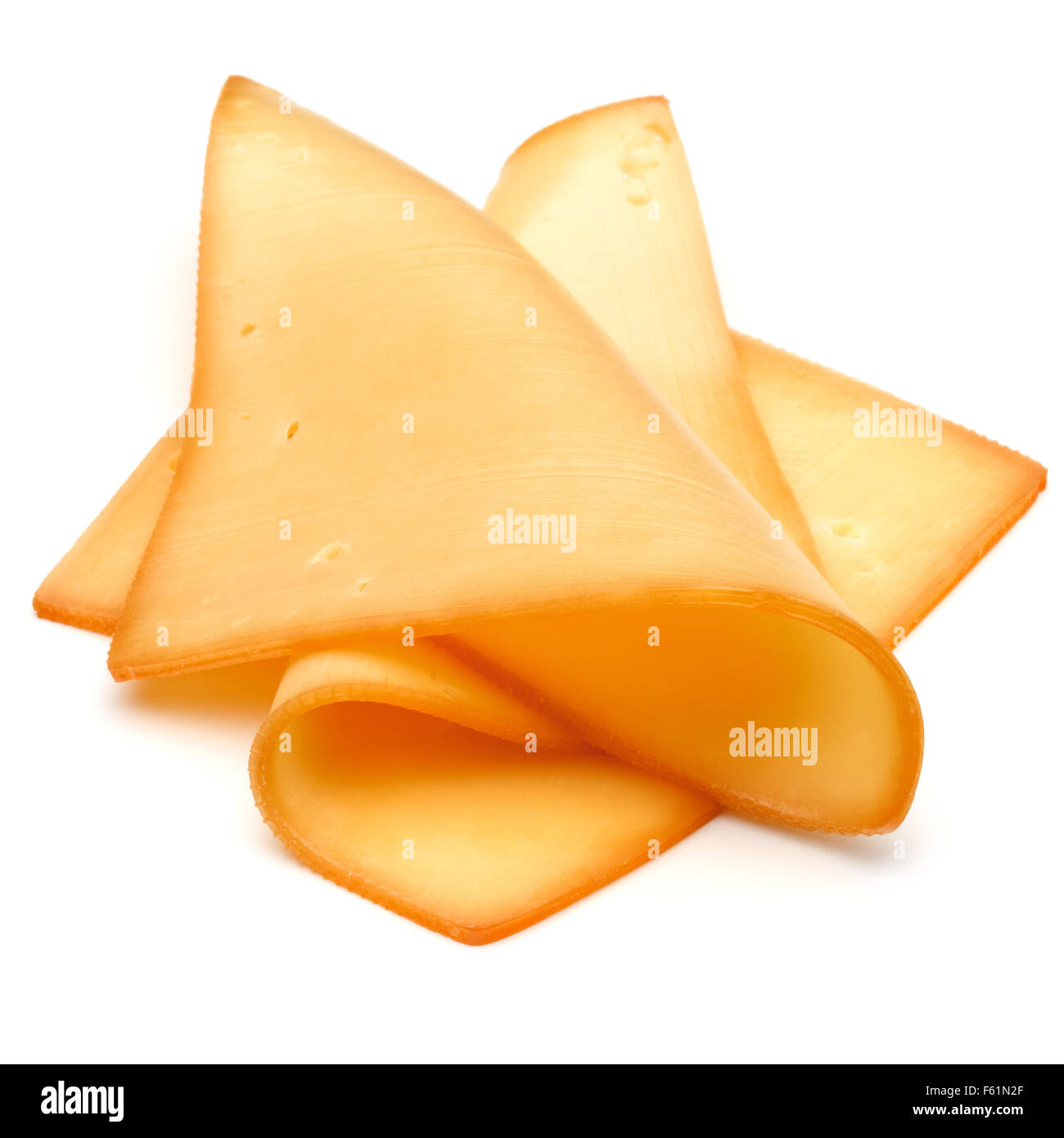 cheese slices isolated on white background cutout Stock Photo - Alamy