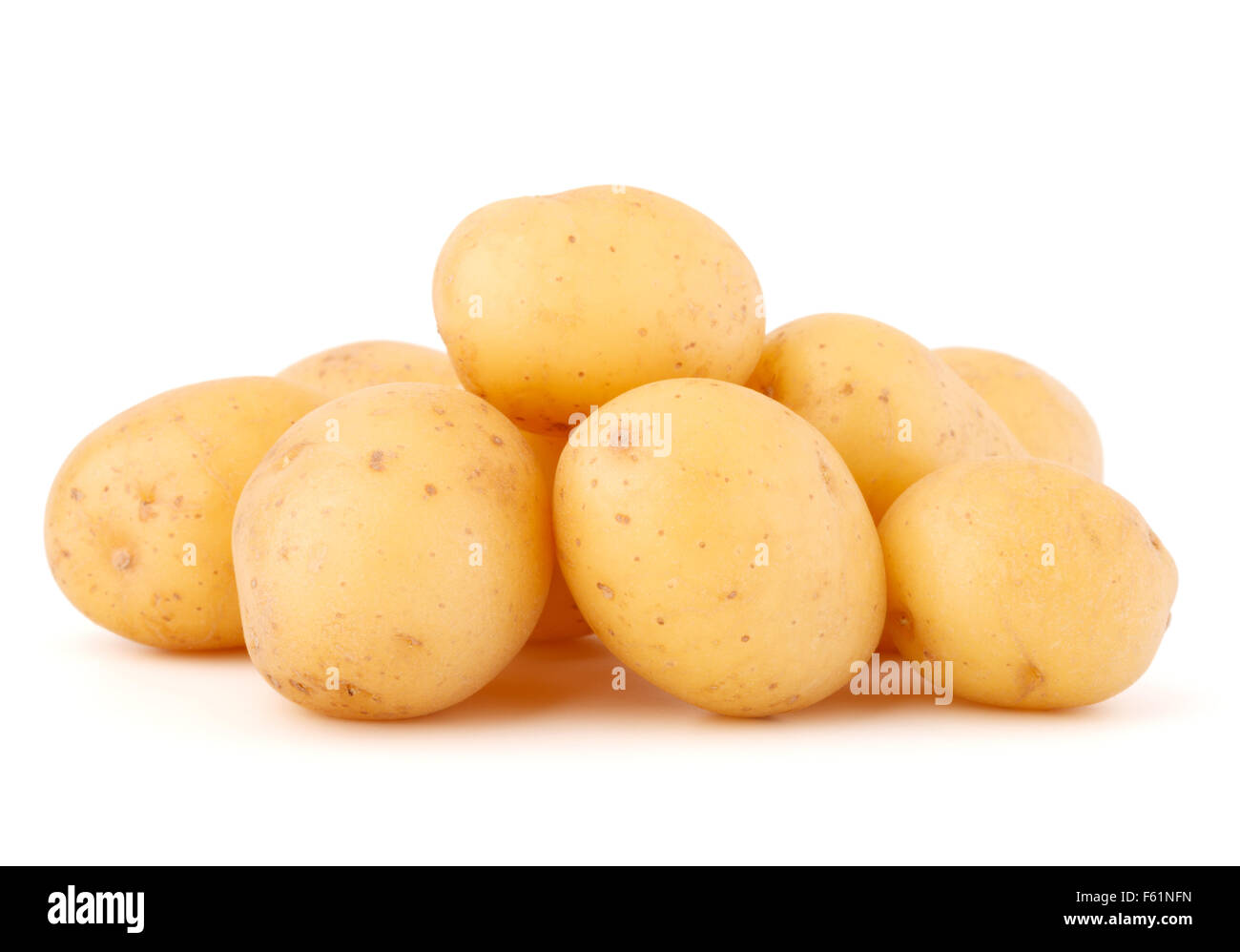 new potato tuber isolated on white background cutout Stock Photo - Alamy