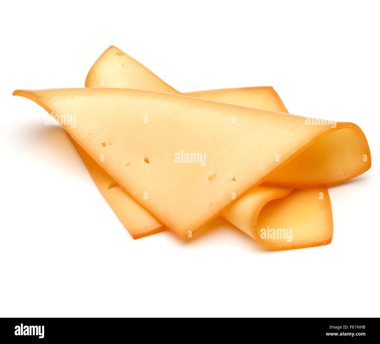 cheese slices isolated on white background cutout Stock Photo - Alamy