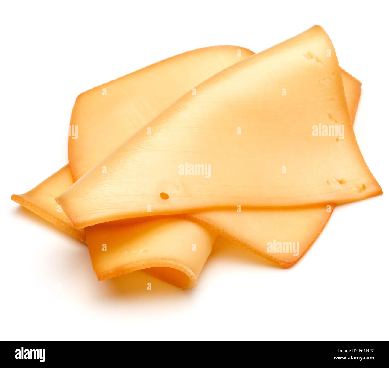 cheese slices isolated on white background cutout Stock Photo - Alamy