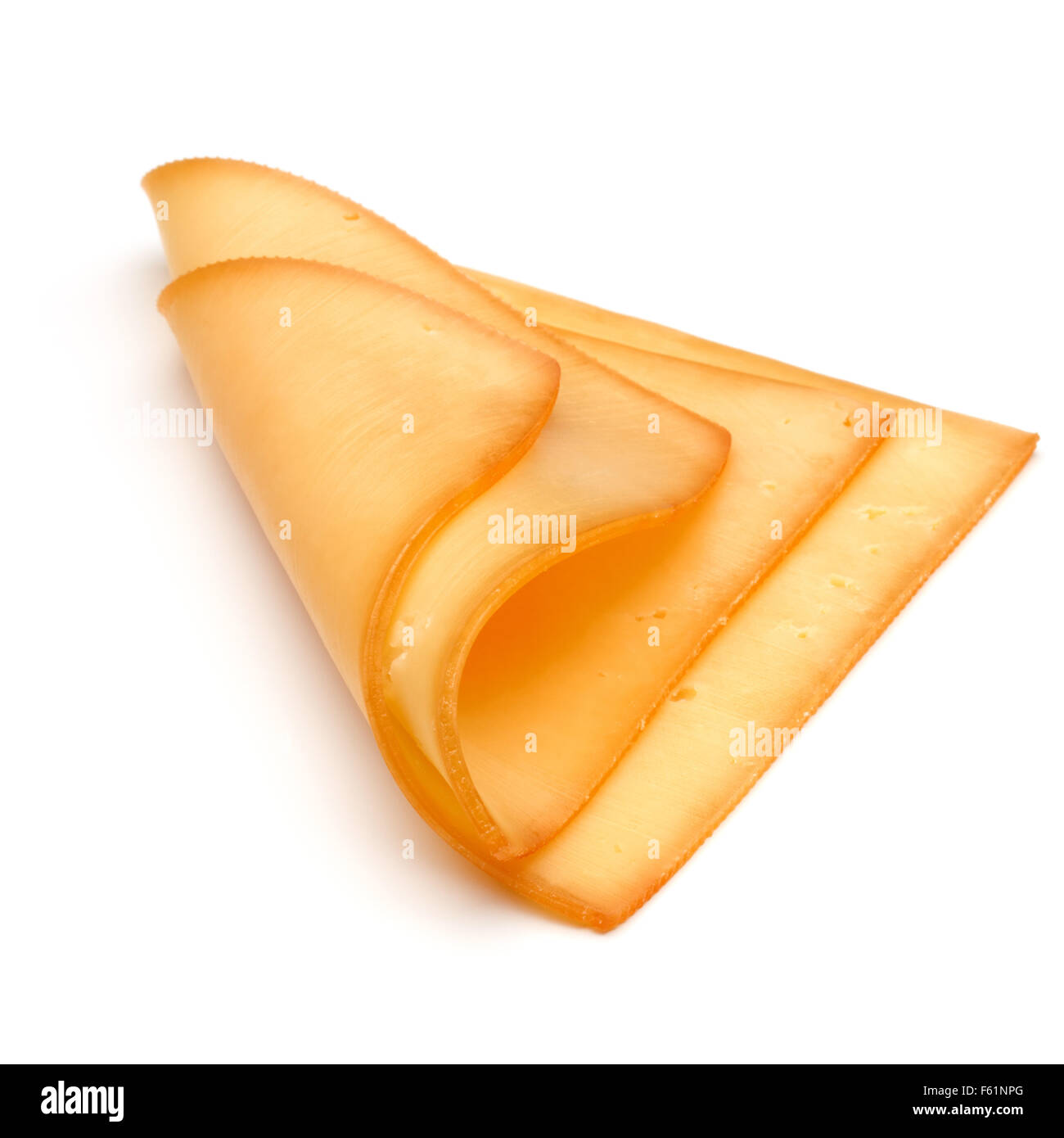 cheese slices isolated on white background cutout Stock Photo - Alamy