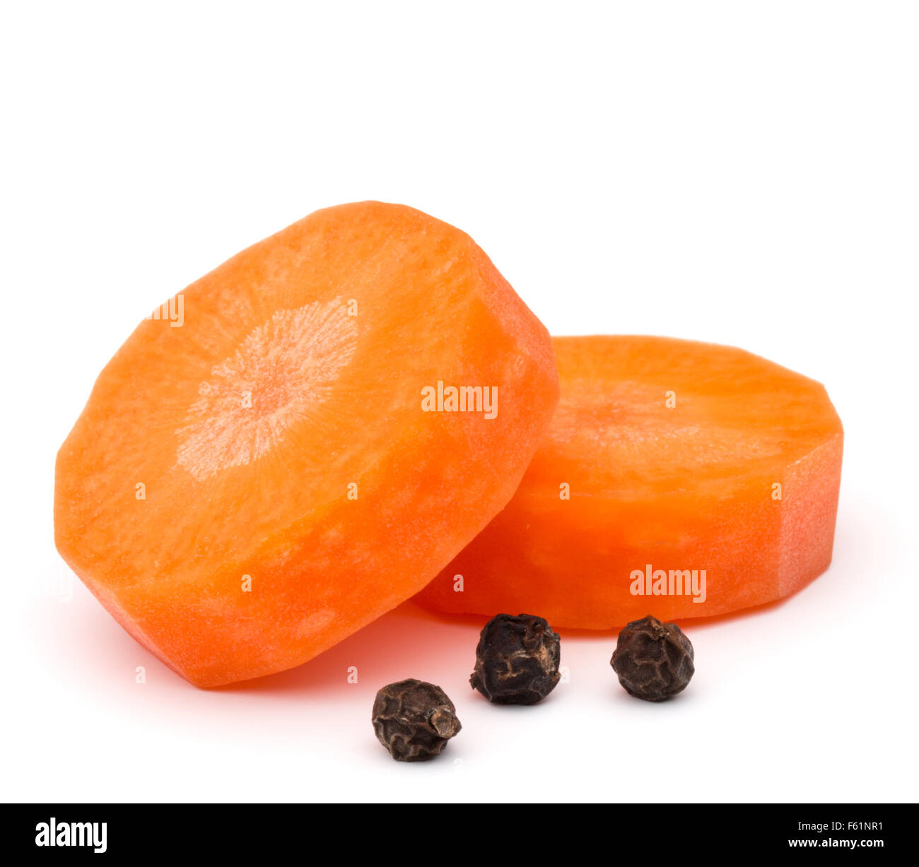 Chopped carrot slices isolated on white background cutout Stock Photo ...