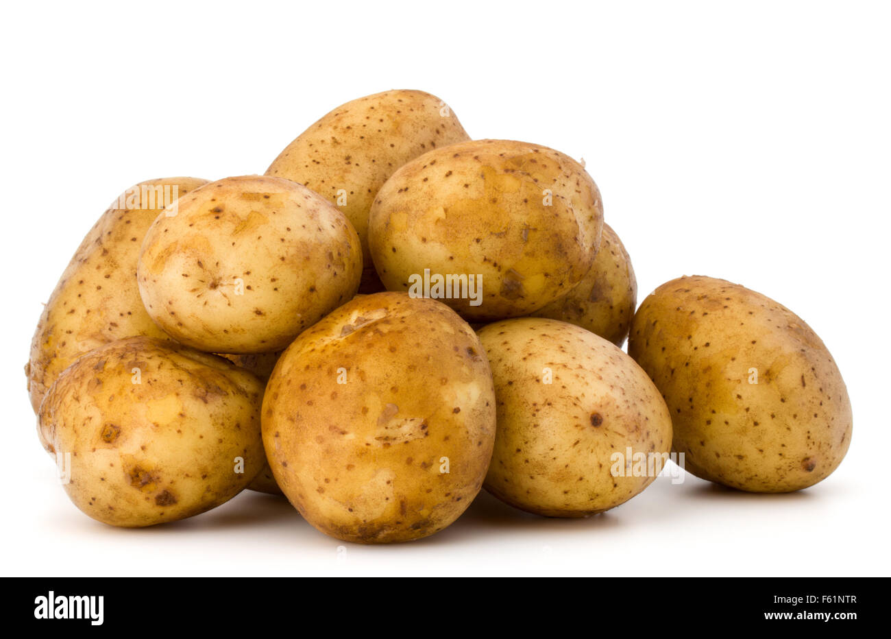new potato tuber isolated on white background cutout Stock Photo - Alamy