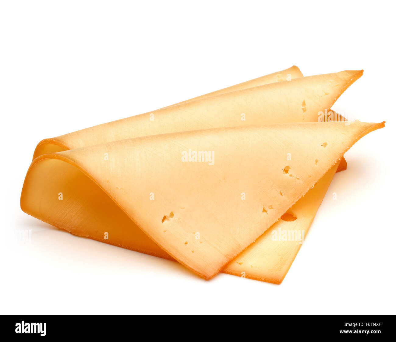 cheese slices isolated on white background cutout Stock Photo - Alamy