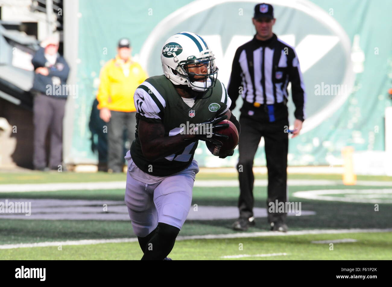 East Rutherford, New Jersey, USA. 8th Nov, 2015. Jets receiver Jeremy ...