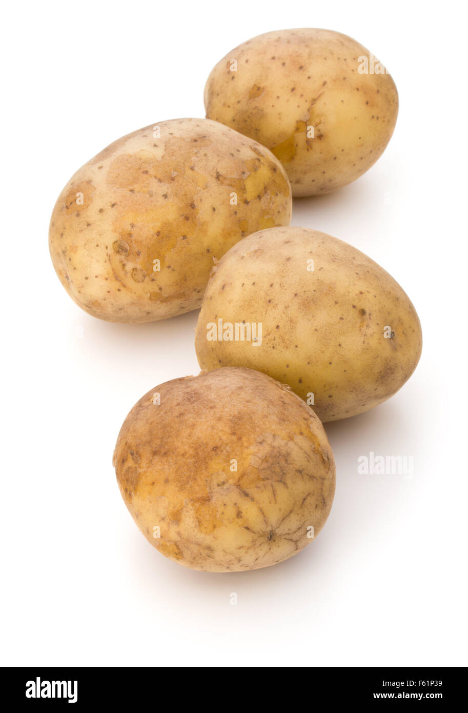 new potato tuber isolated on white background cutout Stock Photo - Alamy