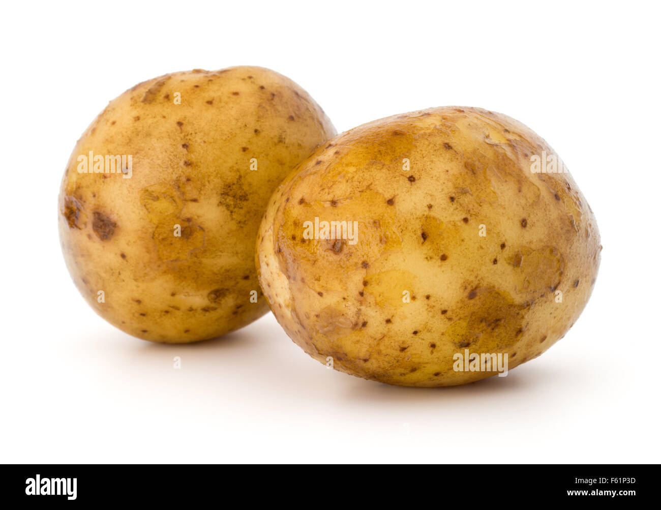 new potato tuber isolated on white background cutout Stock Photo - Alamy