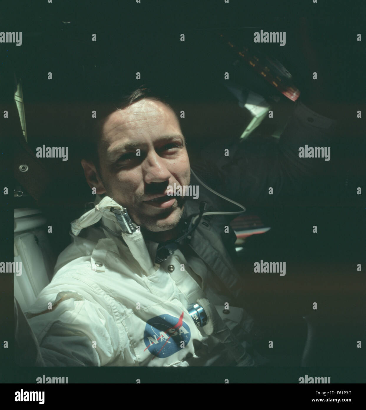The Apollo 7 mission, the first crewed flight in the Apollo program ...