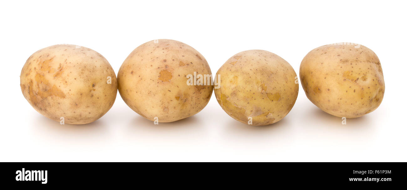 new potato tuber isolated on white background cutout Stock Photo - Alamy