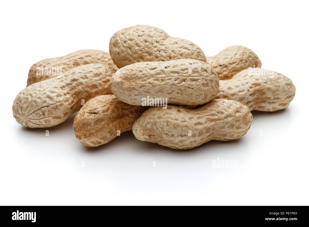peanut pod or arachis isolated on white background cutout Stock Photo ...
