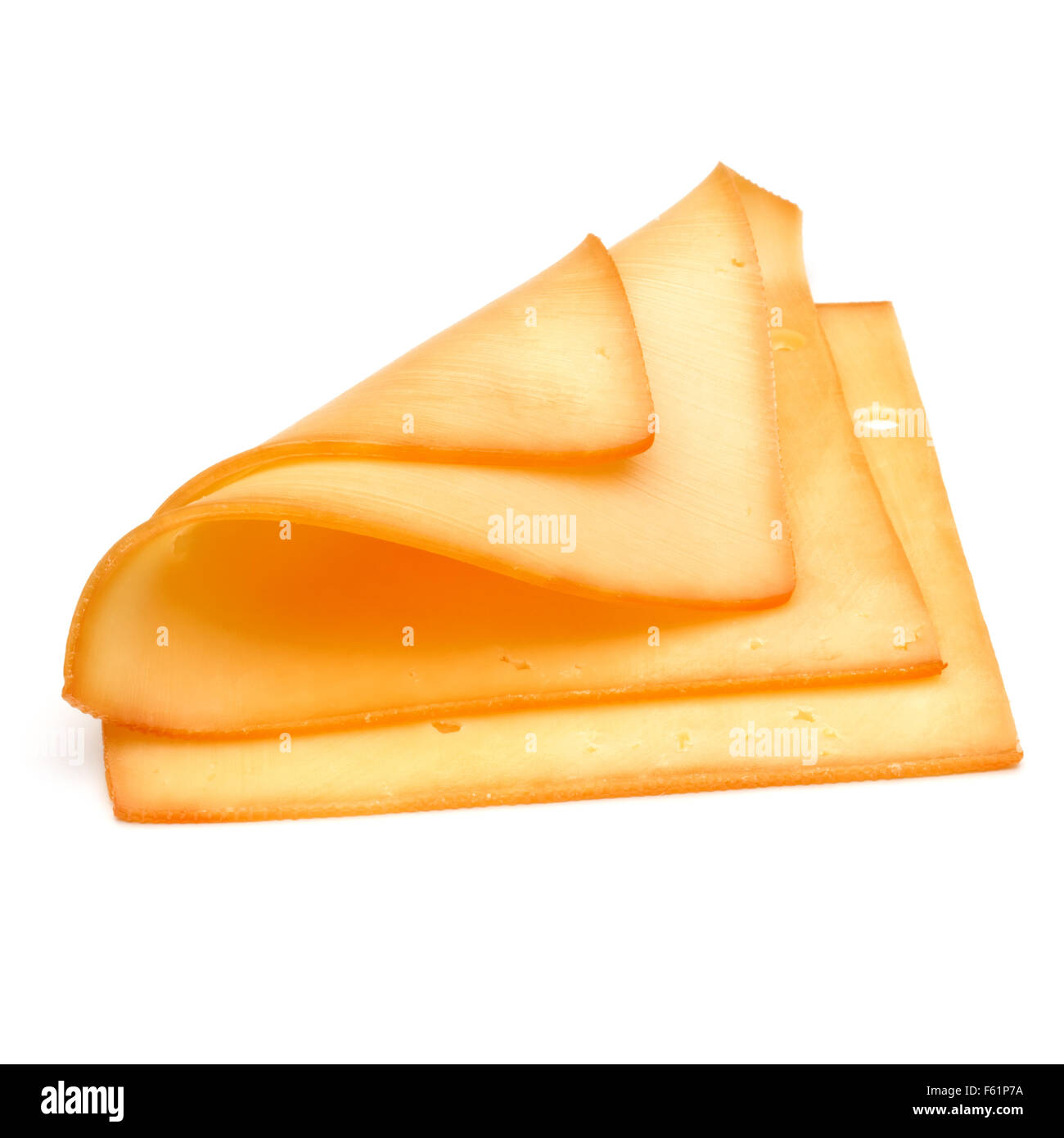 cheese slices isolated on white background cutout Stock Photo - Alamy