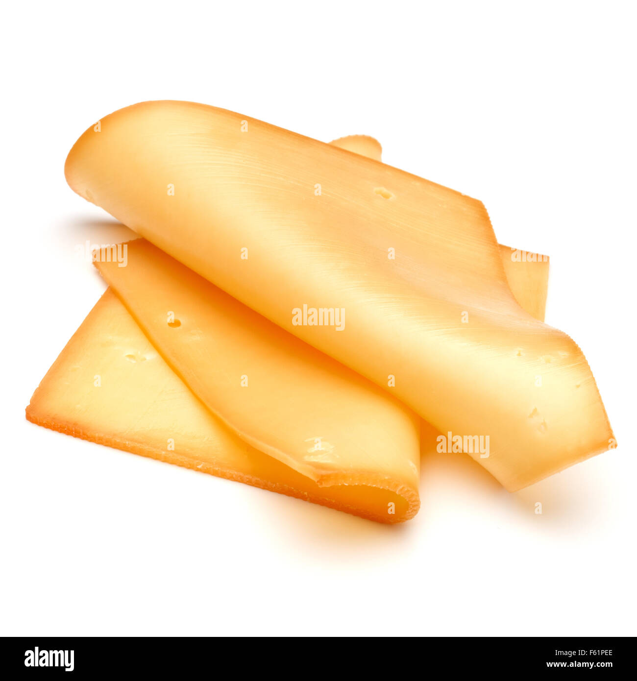 cheese slices isolated on white background cutout Stock Photo - Alamy