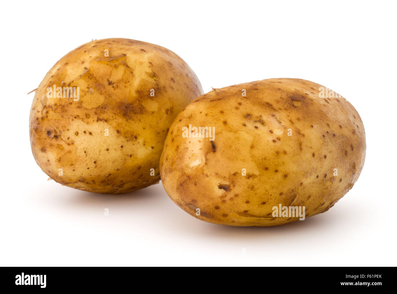 new potato tuber isolated on white background cutout Stock Photo - Alamy