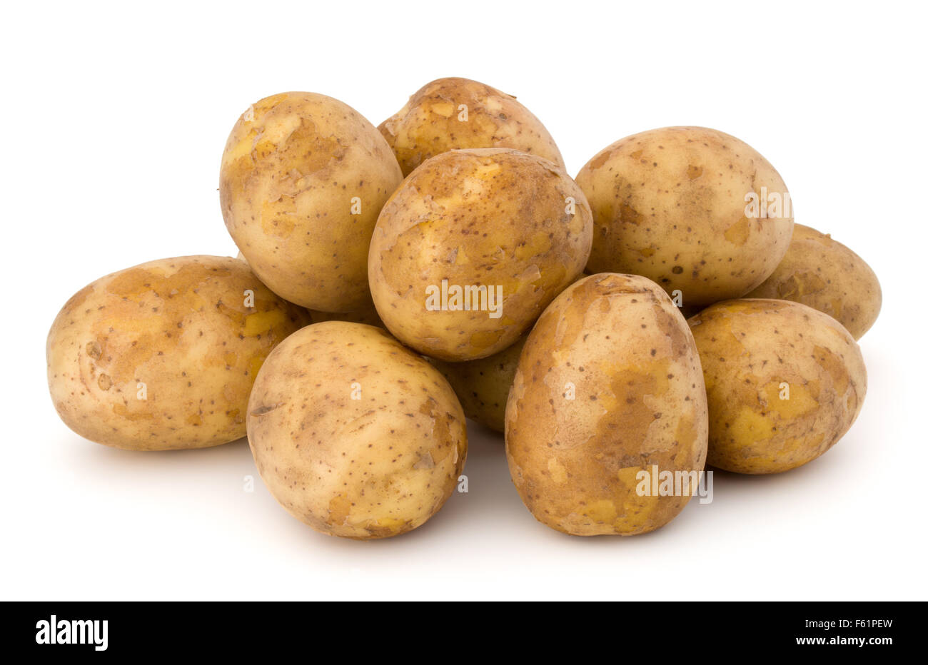 new potato tuber isolated on white background cutout Stock Photo - Alamy