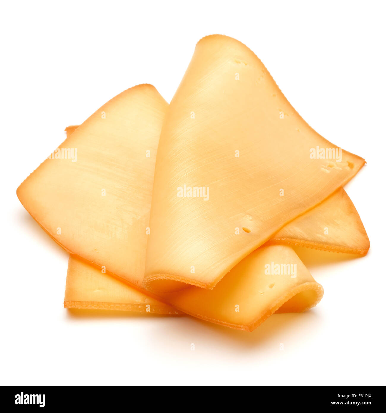 cheese slices isolated on white background cutout Stock Photo - Alamy