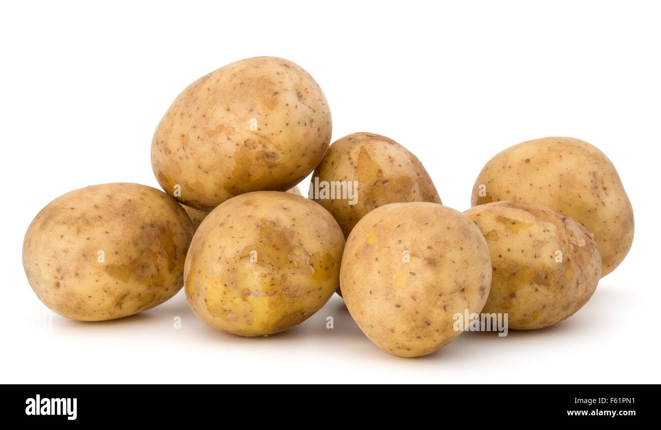 new potato tuber isolated on white background cutout Stock Photo - Alamy