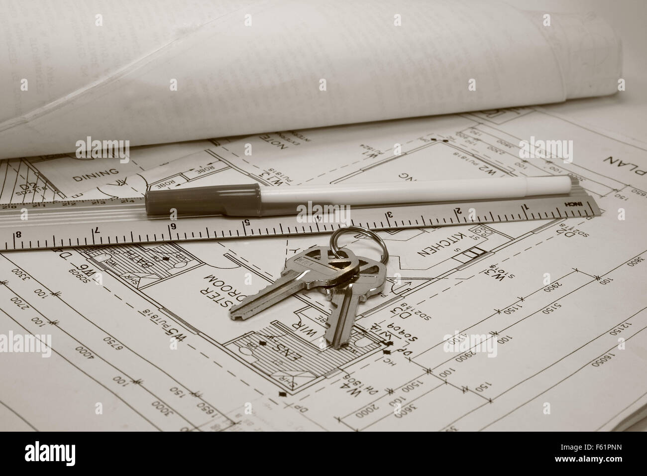 Vintage floor plans hi-res stock photography and images - Alamy