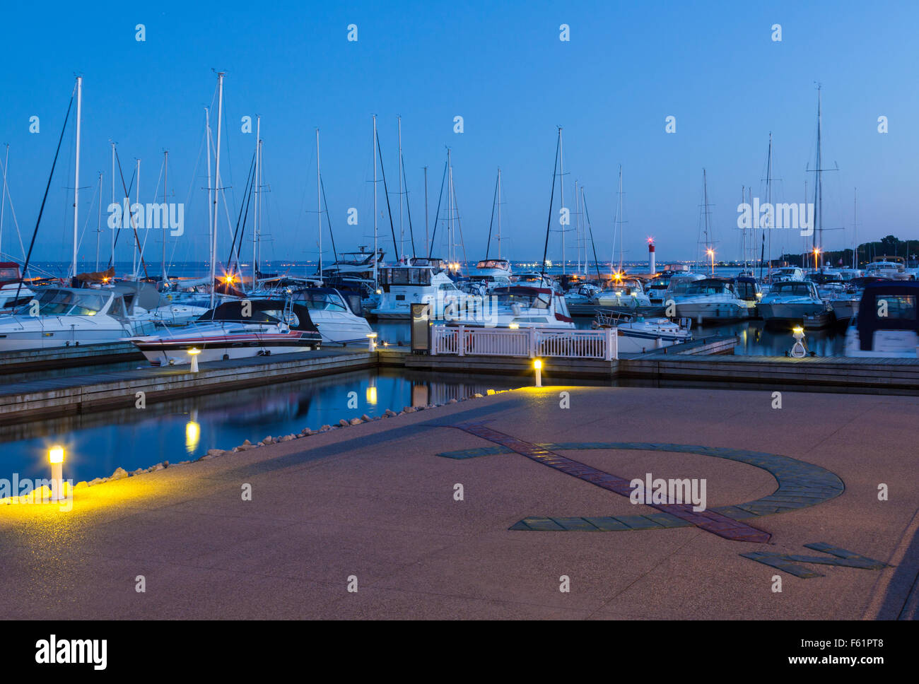 Decorative stonework and yachts at the Bronte Outer Harbour Marina at ...