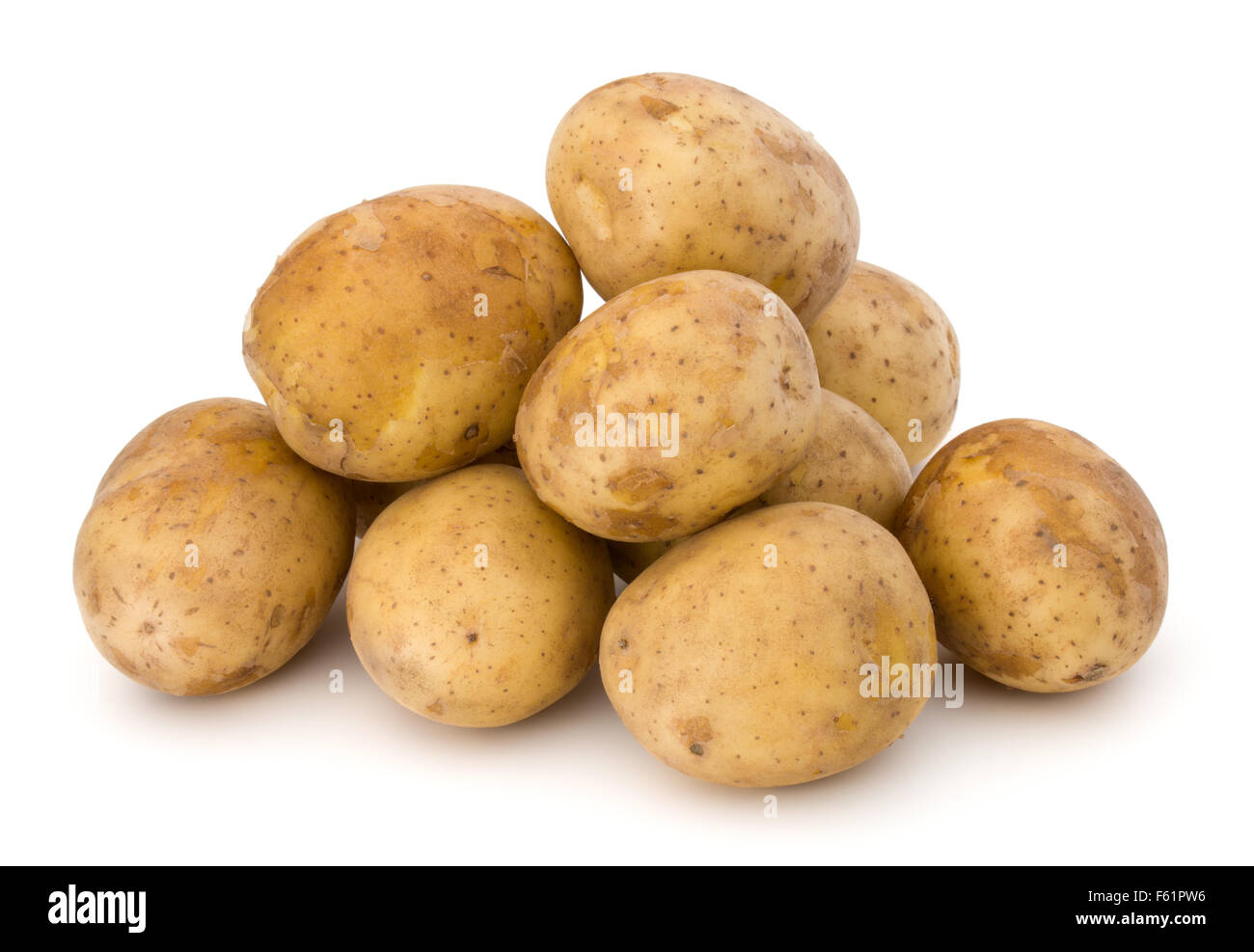 new potato tuber isolated on white background cutout Stock Photo - Alamy