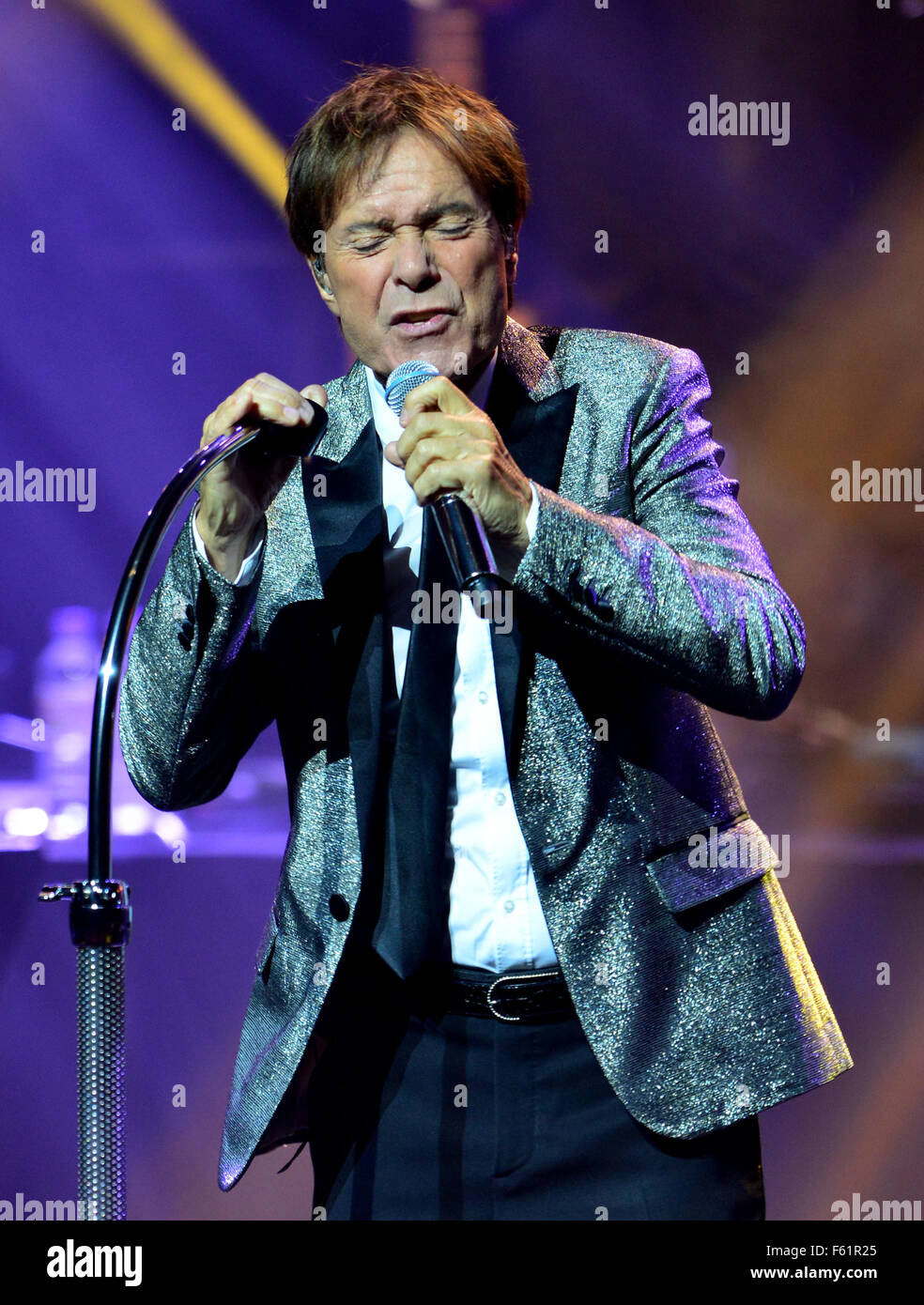 Cliff Richard performing live on stage on the first night of his 75th ...