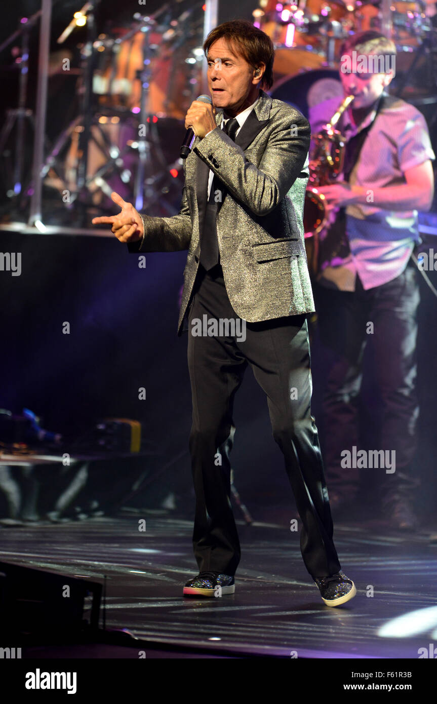 Cliff Richard performing live on stage on the first night of his 75th ...
