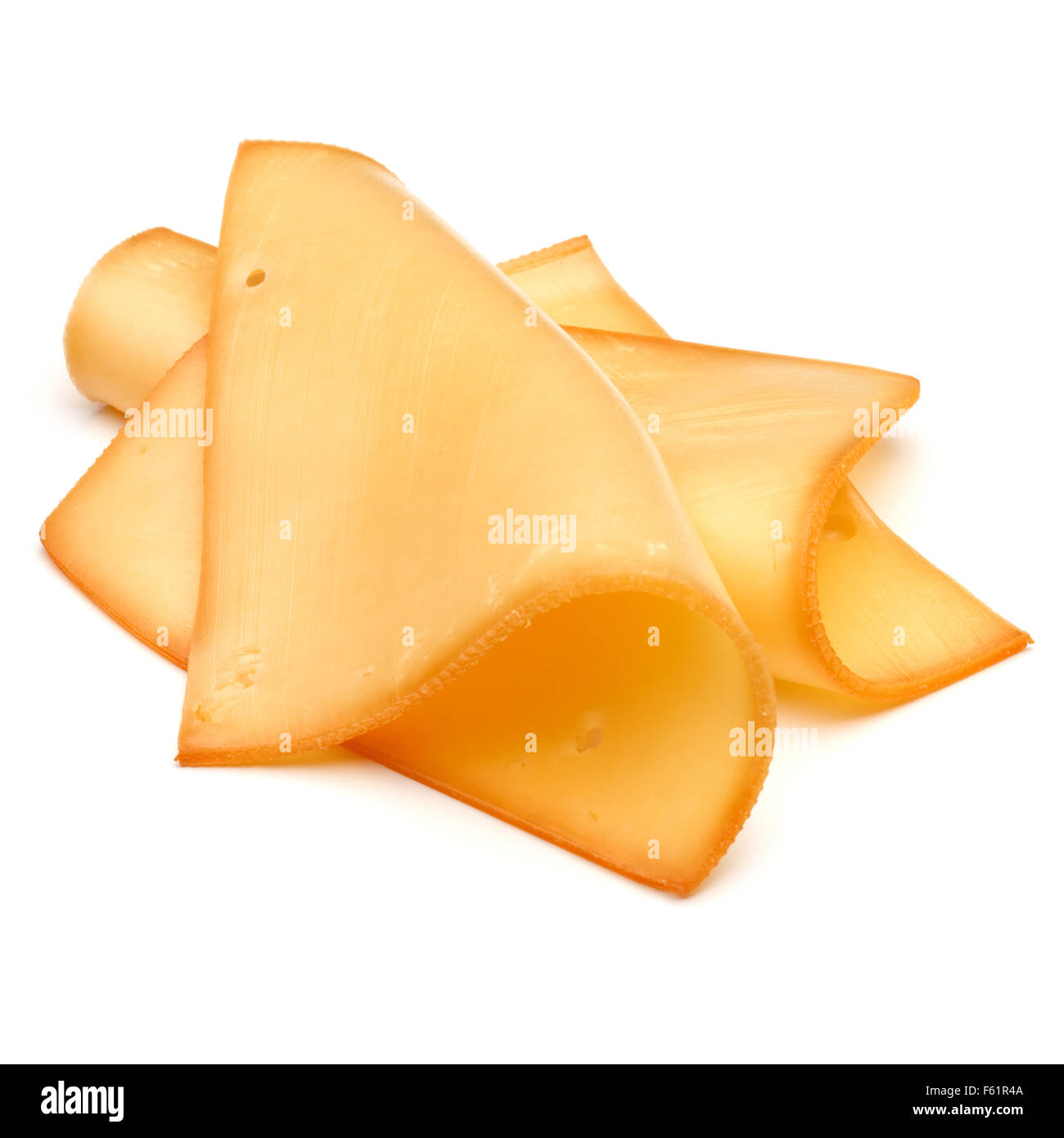 cheese slices isolated on white background cutout Stock Photo - Alamy