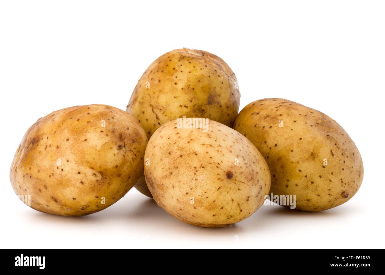 new potato tuber isolated on white background cutout Stock Photo - Alamy