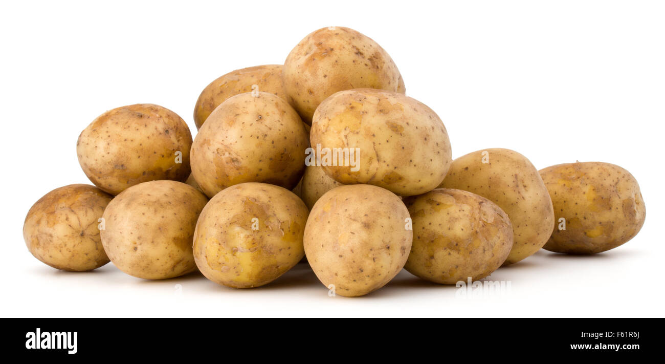 new potato tuber isolated on white background cutout Stock Photo - Alamy