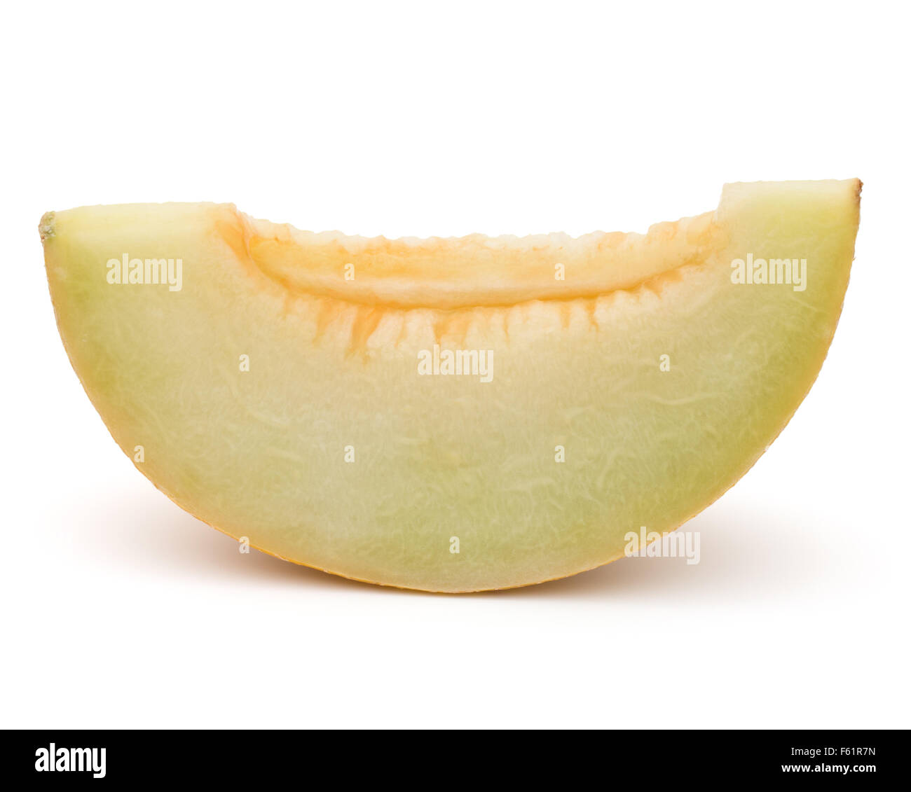 melon slice isolated on white background cutout Stock Photo - Alamy