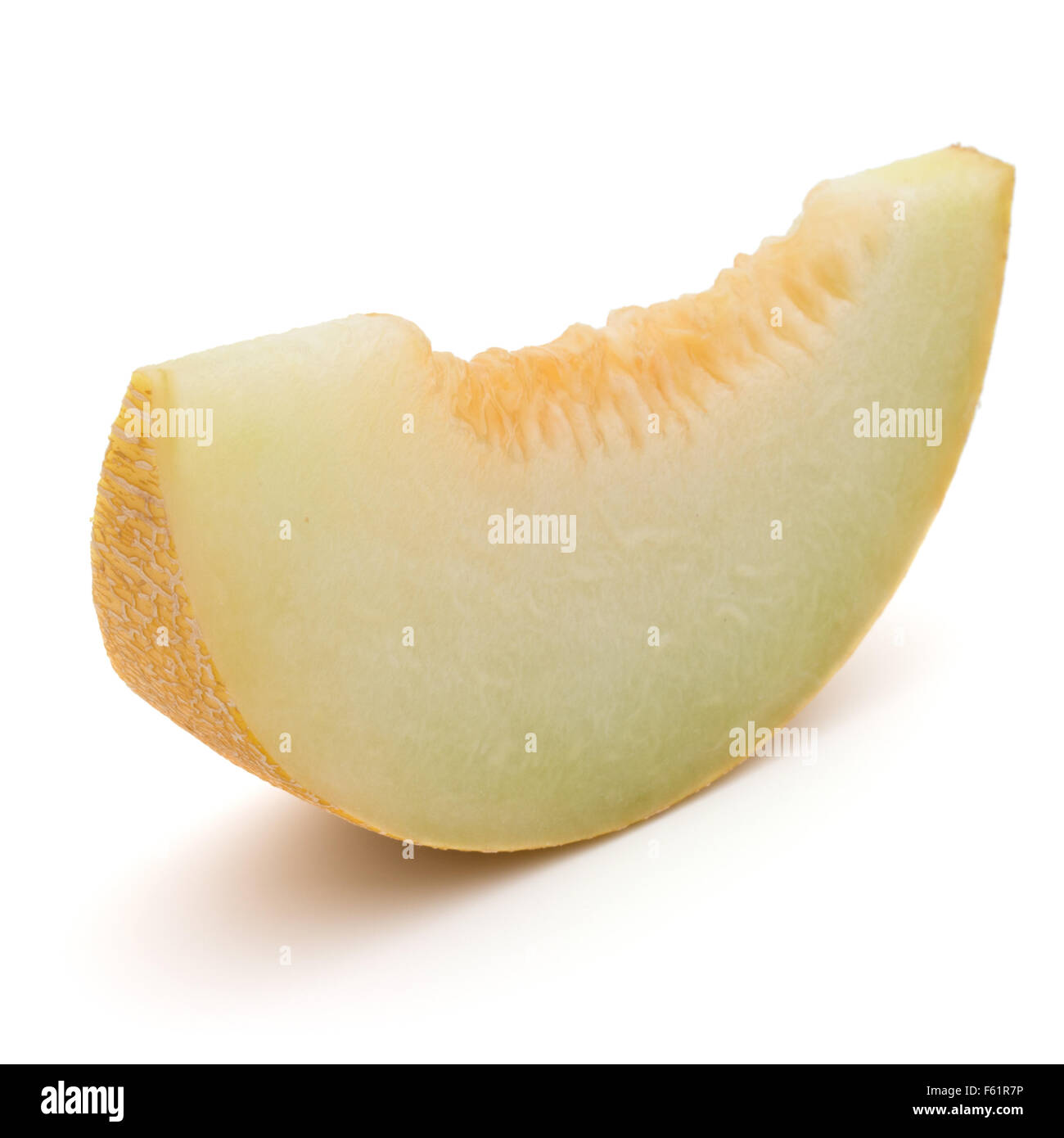 melon slice isolated on white background cutout Stock Photo - Alamy