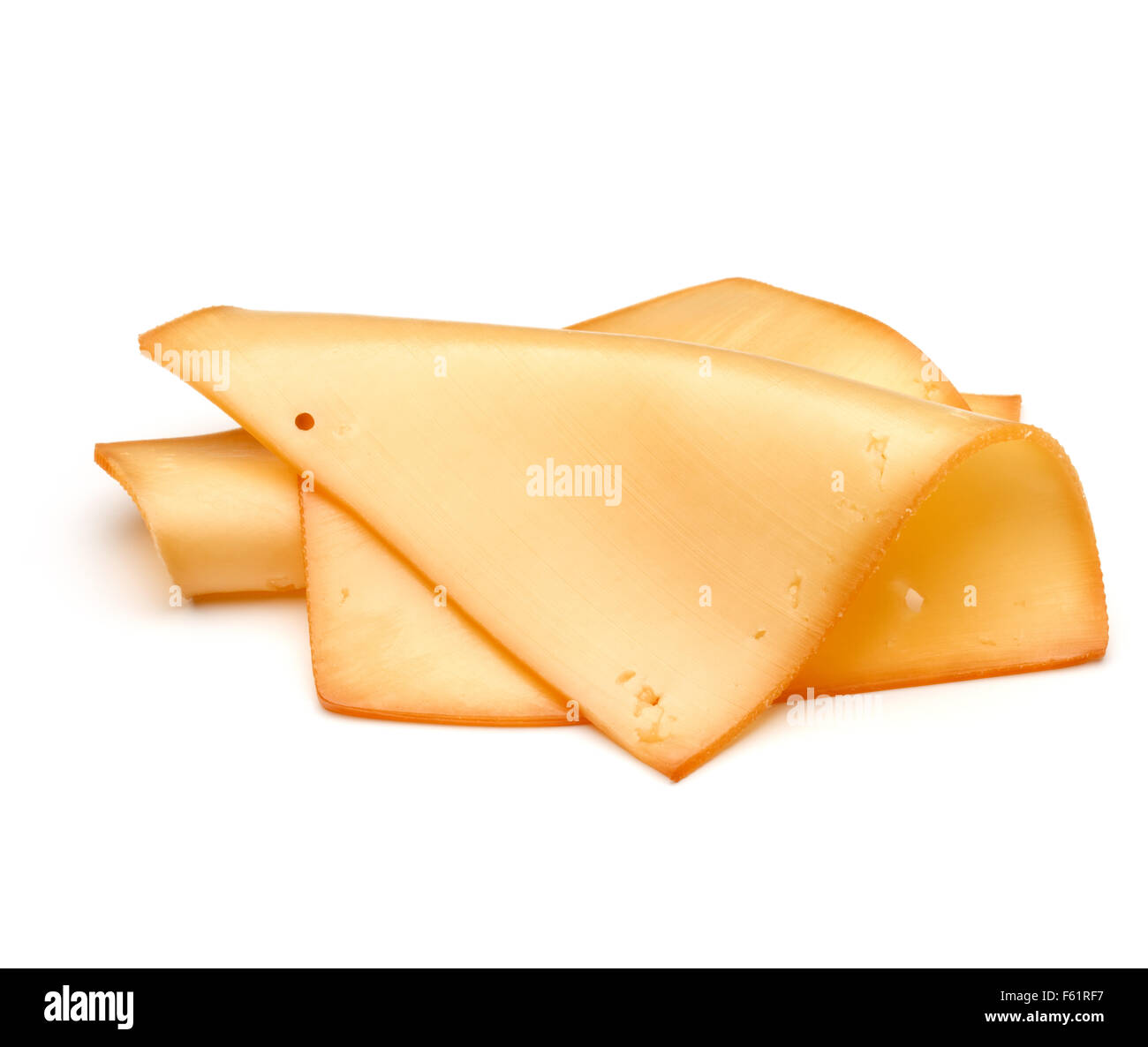 cheese slices isolated on white background cutout Stock Photo - Alamy