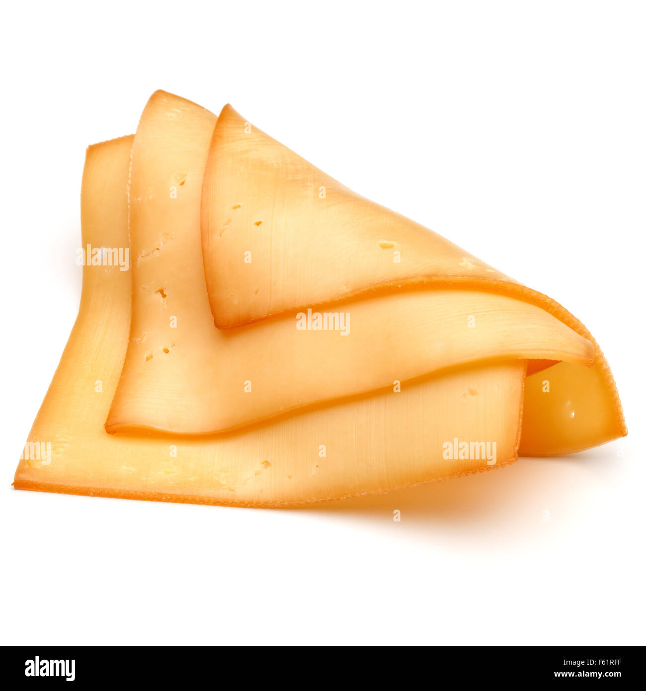 cheese slices isolated on white background cutout Stock Photo - Alamy